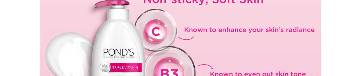 Buy Ponds Body Lotion Moisturizing Triple Vitamin 300 Ml Online At Best ...