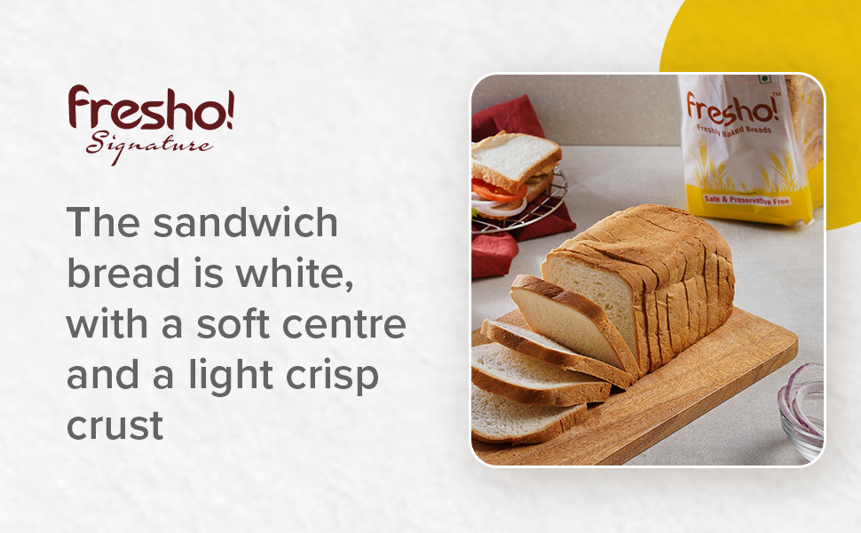 Buy Fresho Sandwich Bread White, Safe & Preservative Free 400 Gm Online ...