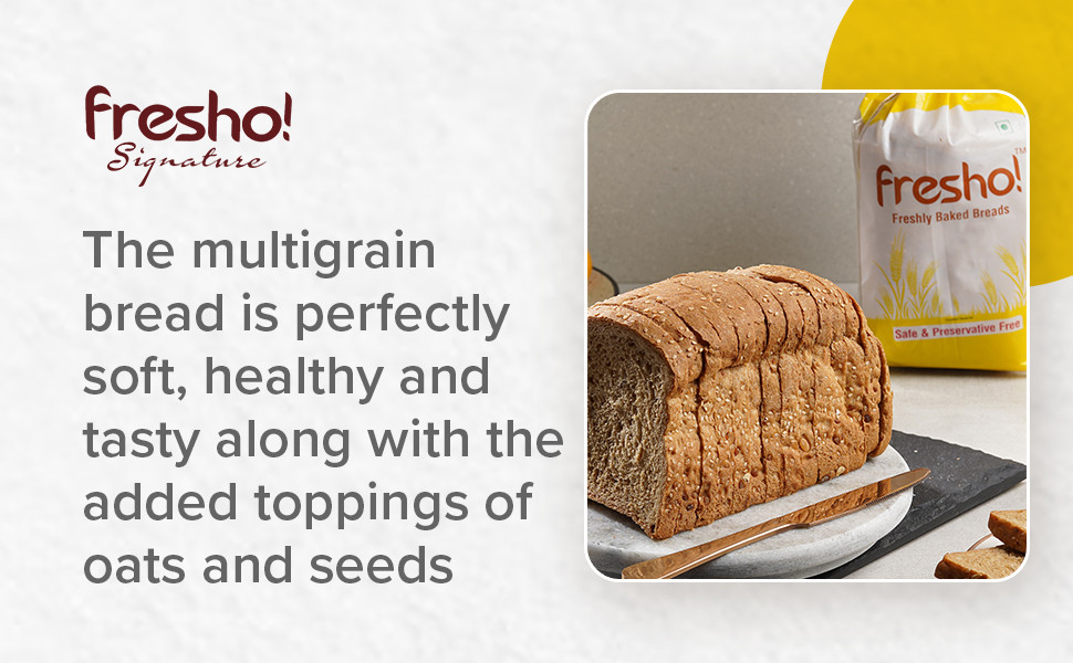 Buy Fresho Bread Multigrain Safe & Preservative Free 400 Gm Online At ...