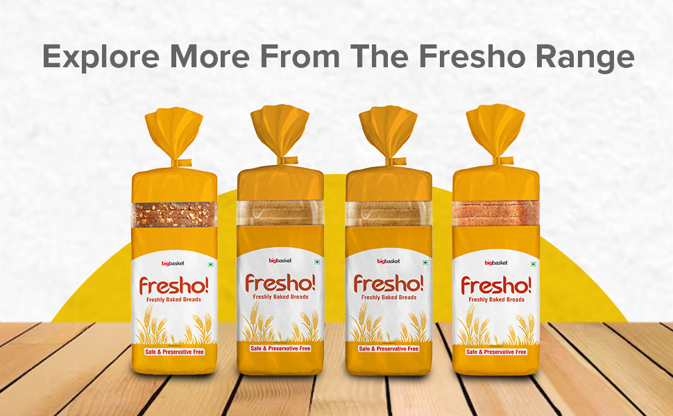 Buy Fresho Bread Whole Wheat Safe & Preservative Free 400 Gm Online At ...