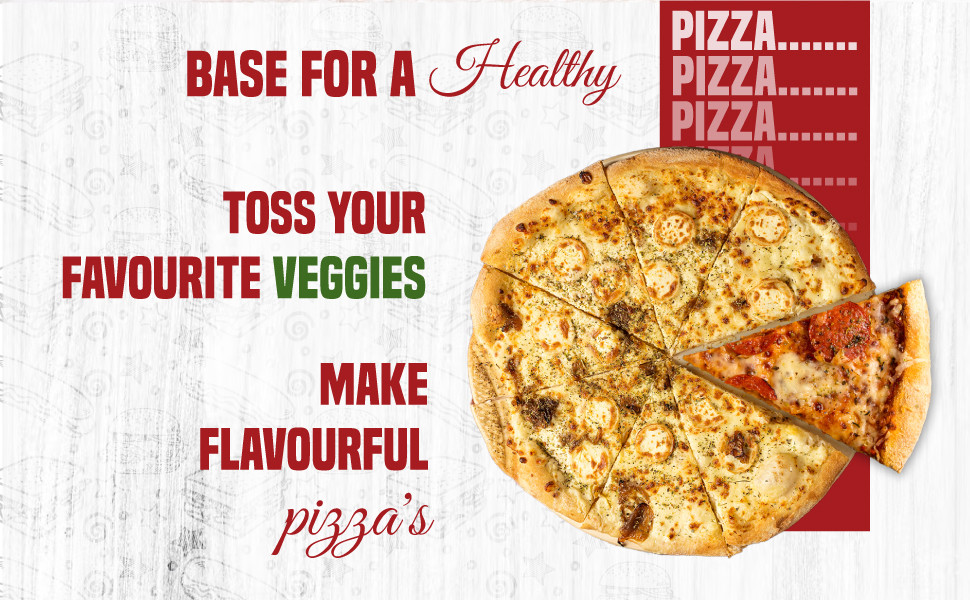 Buy Fresho Pizza Base Whole Wheat Safe & Preservative Free 250 Gm ...