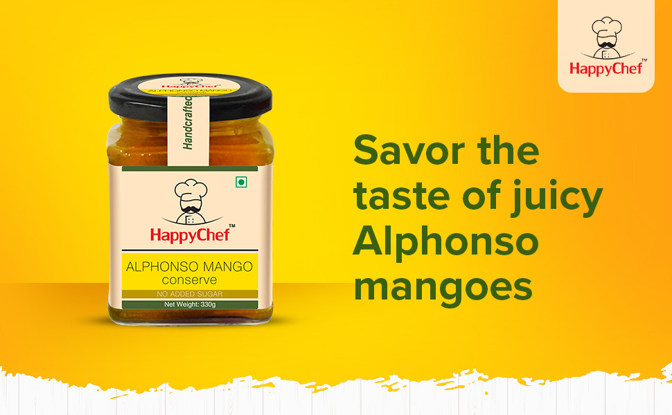 Buy Happy Chef Conserve Alphonso Mango No Added Sugar 330 Gm Online At ...