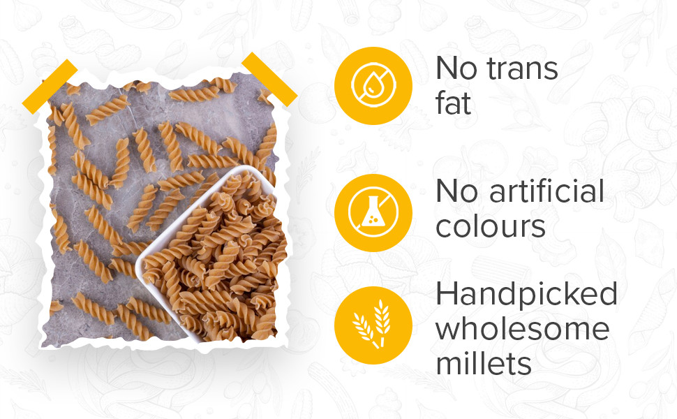 Buy HappyChef Multi-Millet Jowar, Bajra & Ragi Pasta - Spirali Online ...