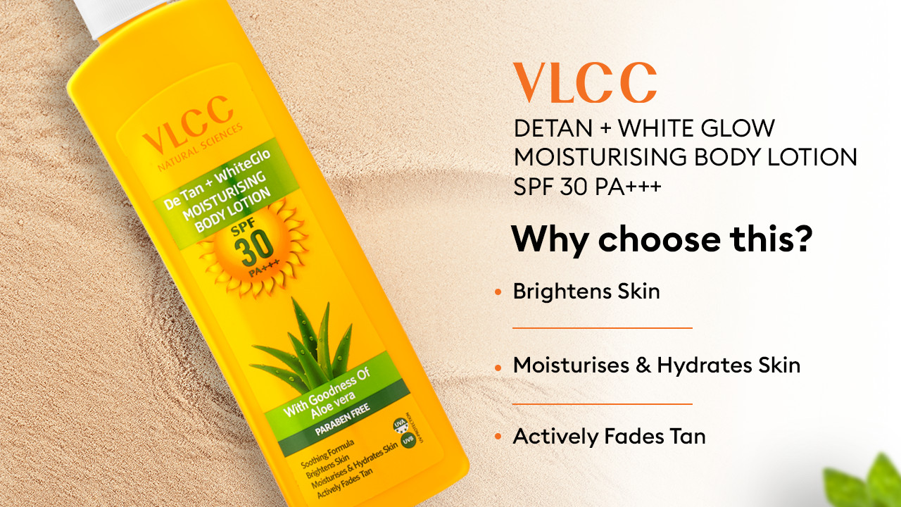 Buy VLCC DeTan + White Glow Moisturising Body Lotion SPF 30 PA ...