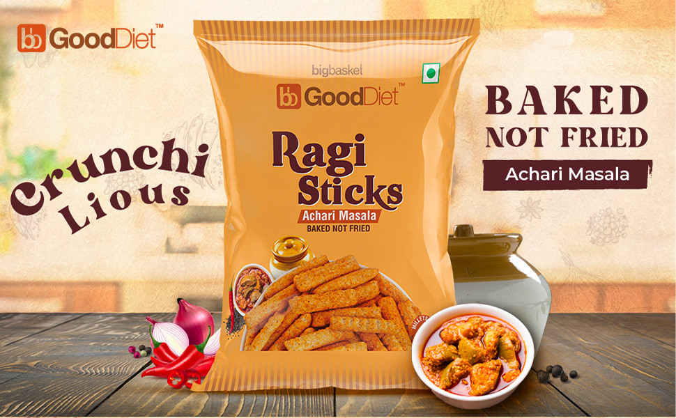 Buy bb Gooddiet Ragi Sticks - Achari Masala Online at Best Price of Rs ...