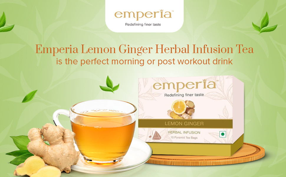 Buy emperia Lemon Ginger Herbal Infusion Tea Online at Best Price of Rs ...