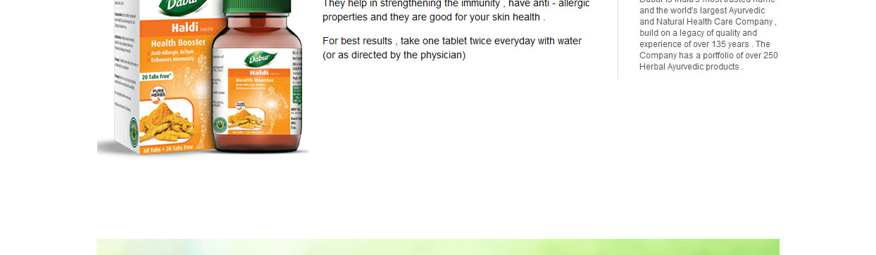 Buy Dabur Haldi Tablet Online at Best Price of Rs 132.3 - bigbasket