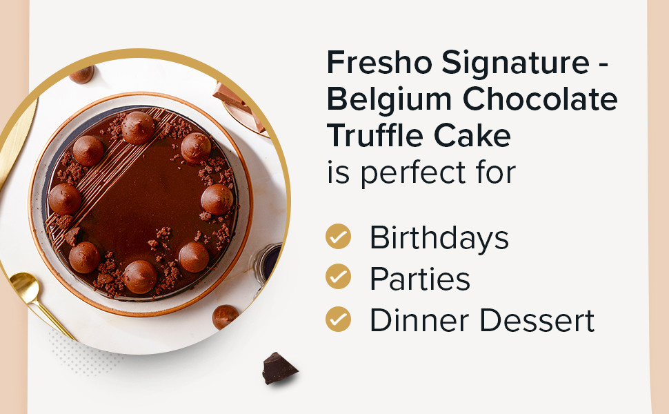Buy fresho! Signature Belgium Chocolate Truffle Cake Online at Best ...