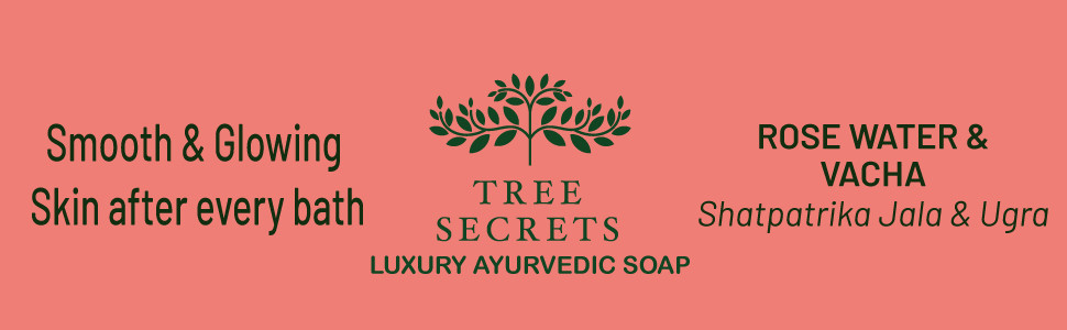 Buy Tree Secrets Luxury Ayurvedic Soap - Rosewater & Vacha Online at ...
