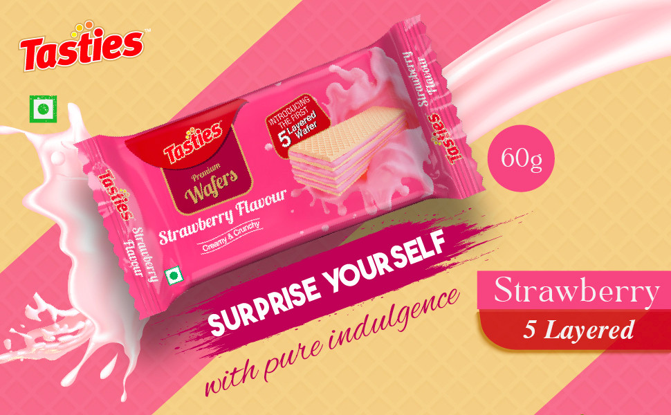 Buy Tasties 5-Layer Wafers - Strawberry Online at Best Price of Rs 35 ...