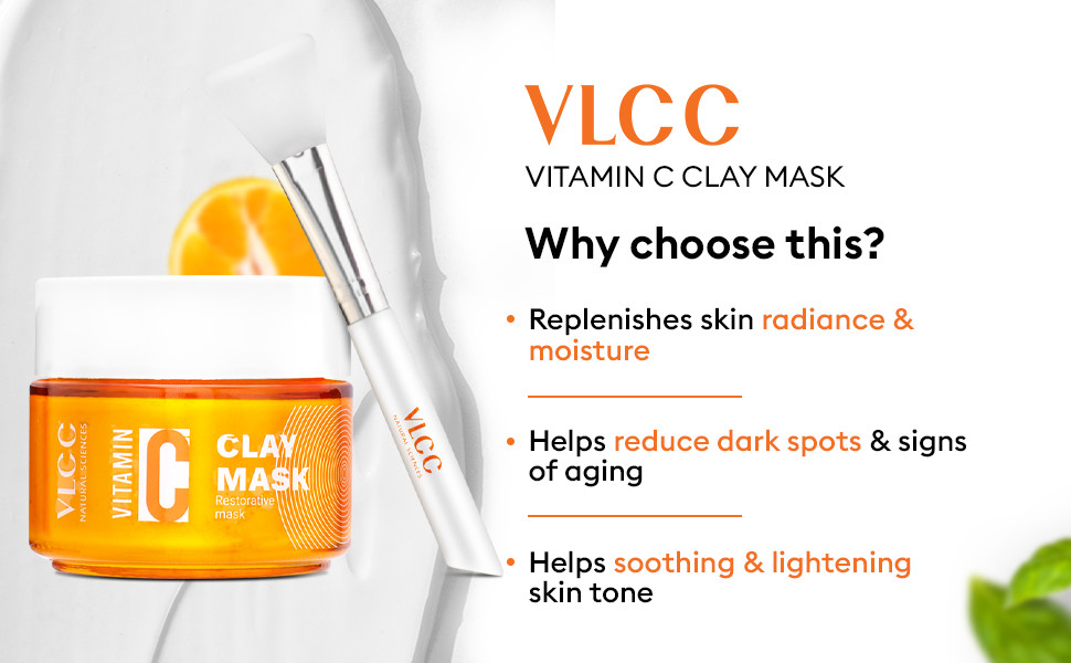 Buy VLCC Vitamin C Clay Mask Restorative Clay Mask With Vitamin C ...