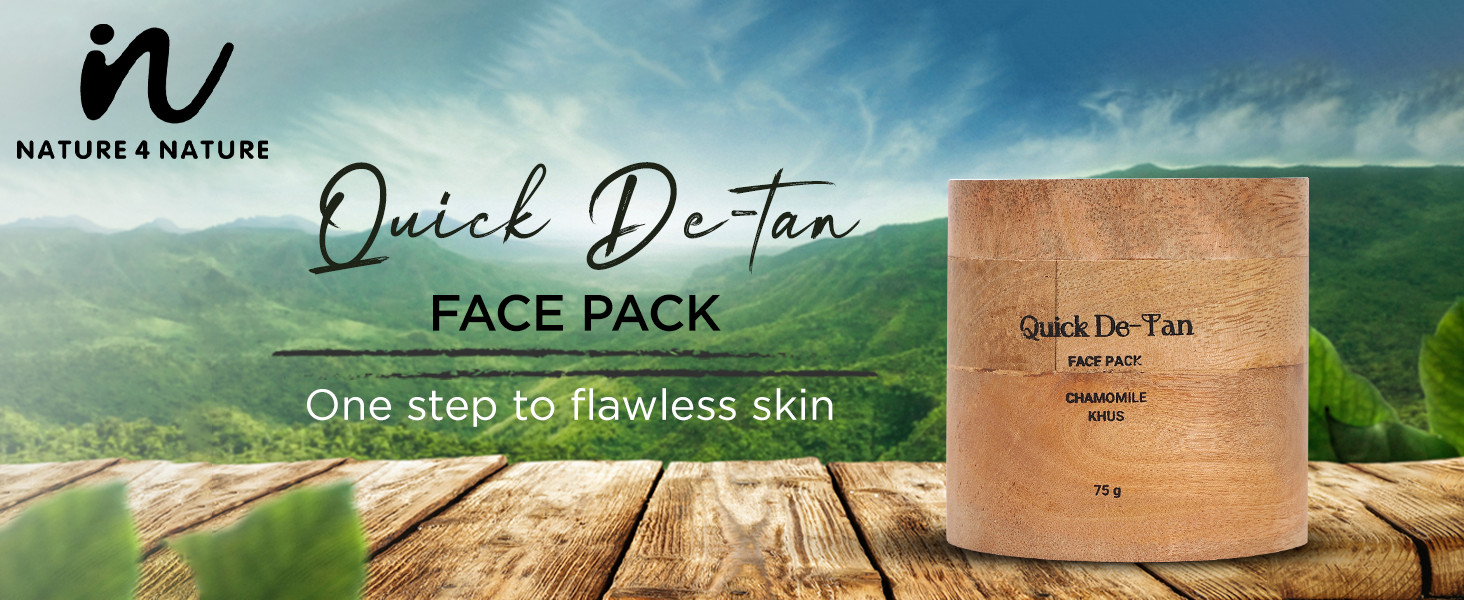 Buy Nature 4 Nature Quick Detan Face Pack - Chamomile, Khus, Reduces ...