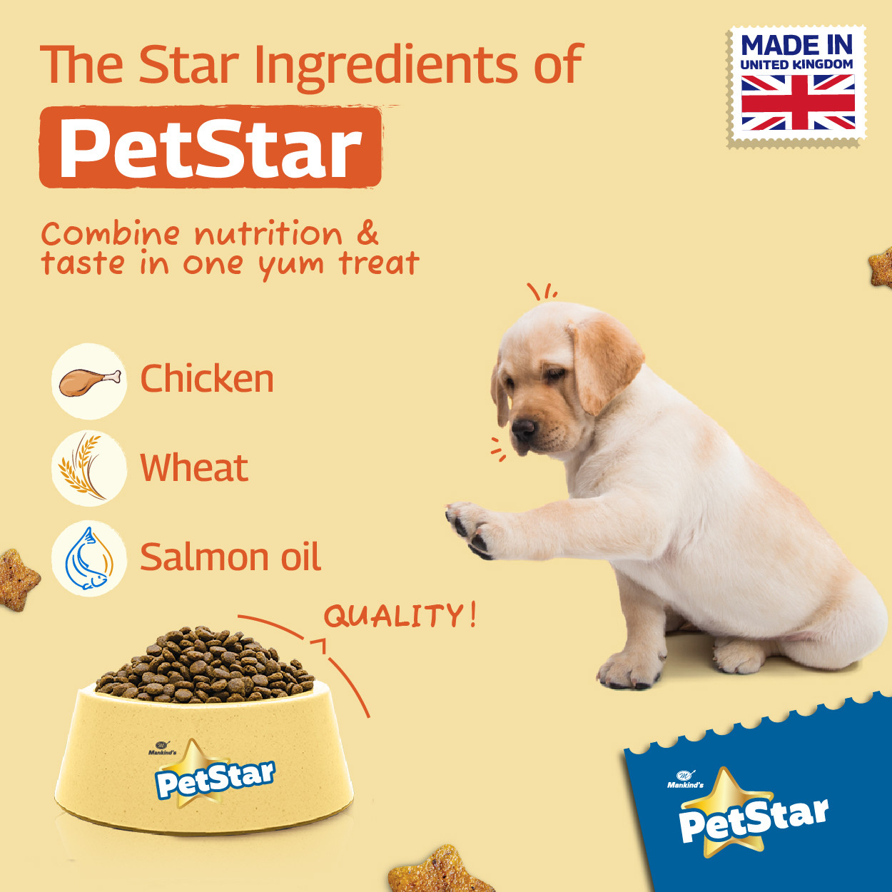 Buy Mankind’s Petstar Dry Dog Food - Chicken & Wheat, For All Breeds, Puppy Online at Best Price ...