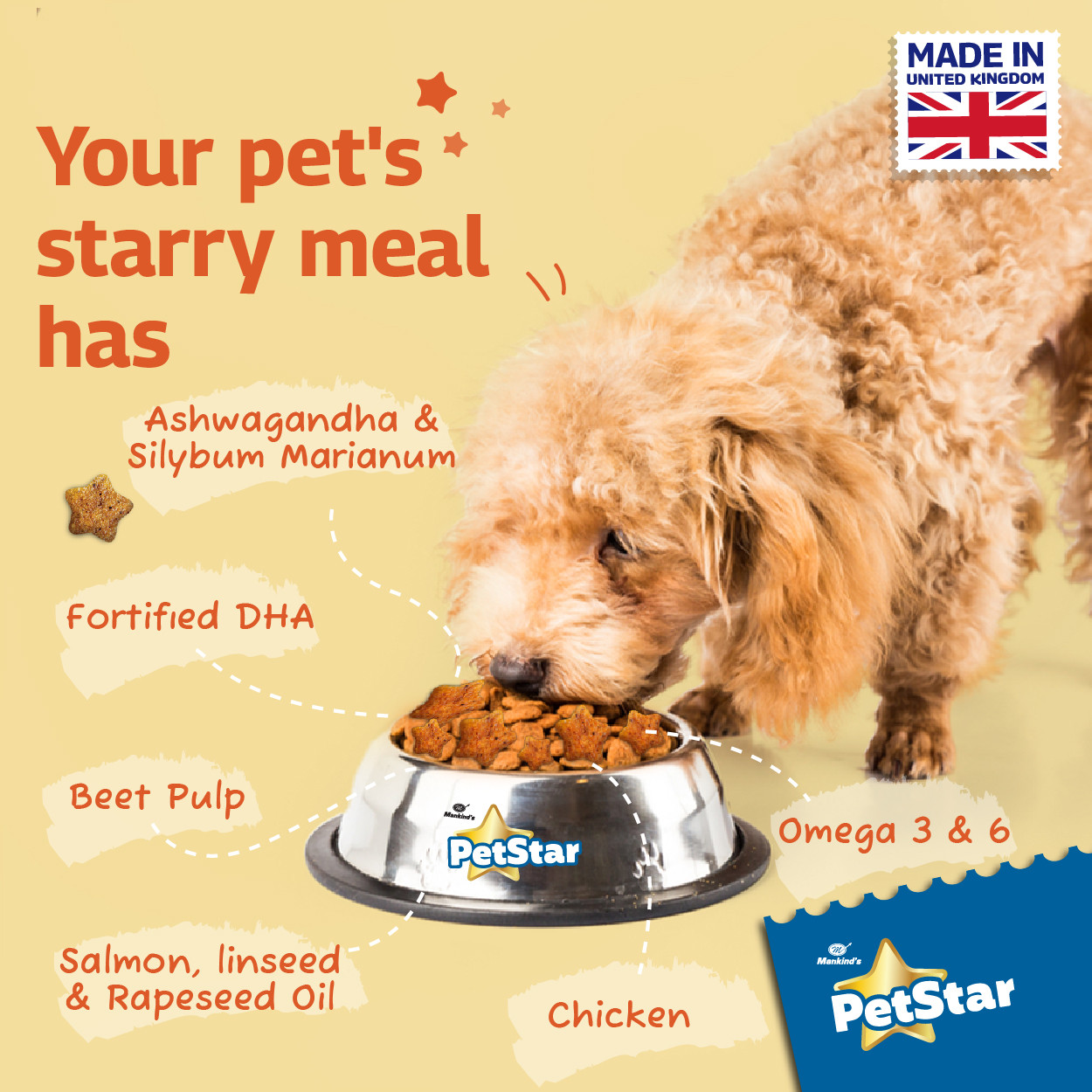 Buy Mankind’s Petstar Dry Dog Food - Chicken & Wheat, For All Breeds, Puppy Online at Best Price ...